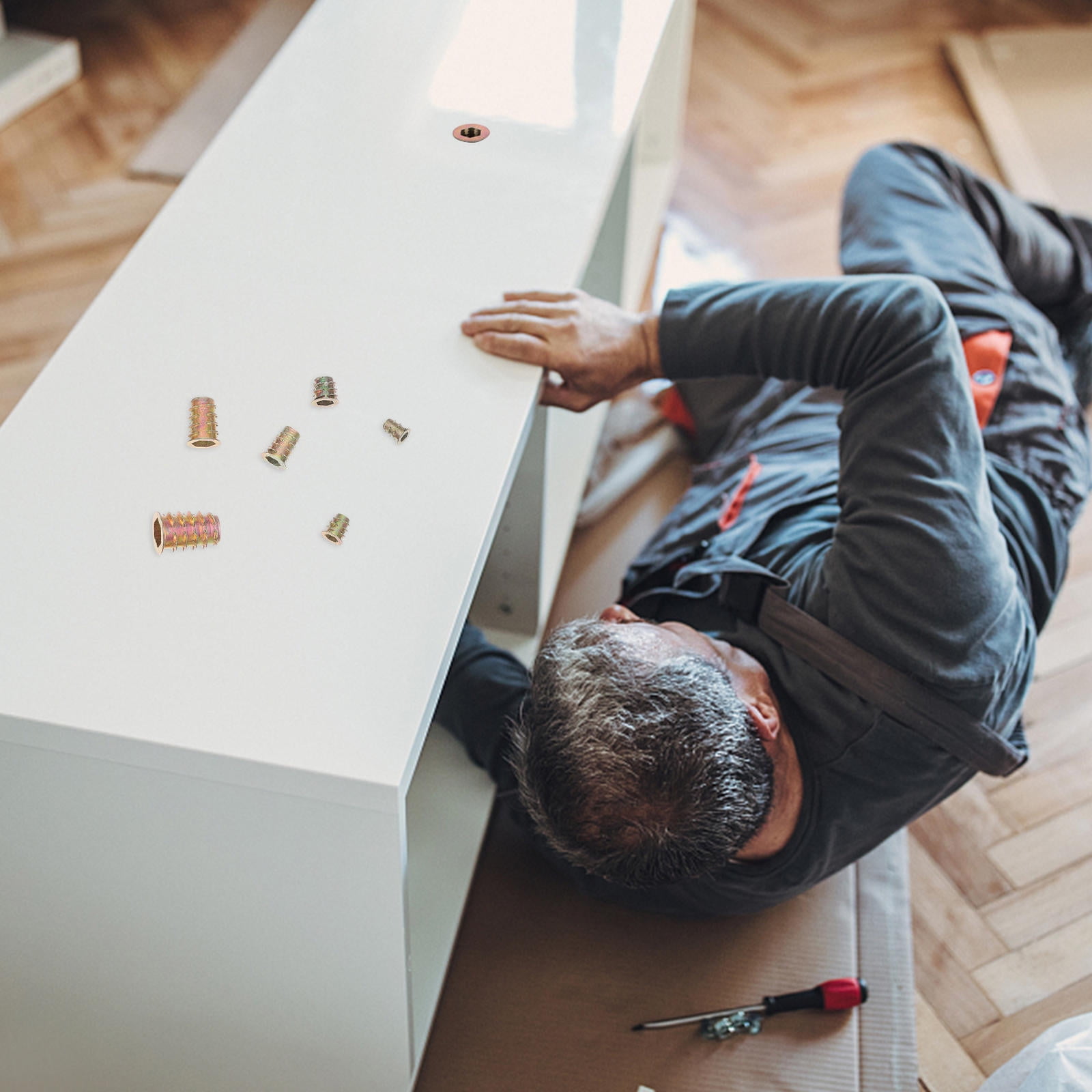 HEANUJJ Furniture Connector Screws, 100 Pcs Carbon Steel Fasteners for ...