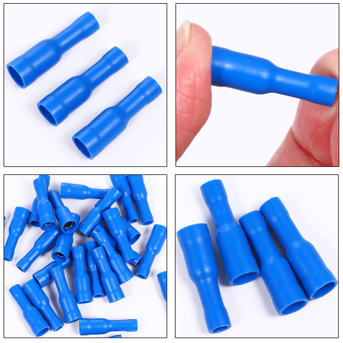 WHAMVOX 100 Pcs Wire Connector Butt Terminals Connectors Electrical Man ...