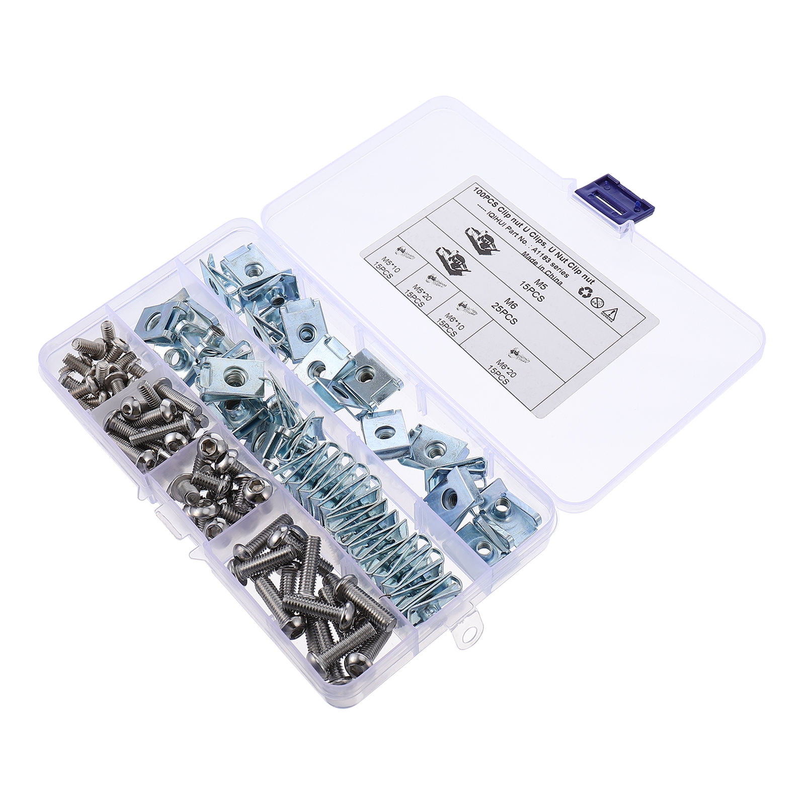 WHAMVOX 100 Pcs/set Self-tapping Reed Nut Type B Functional Clip Nuts ...