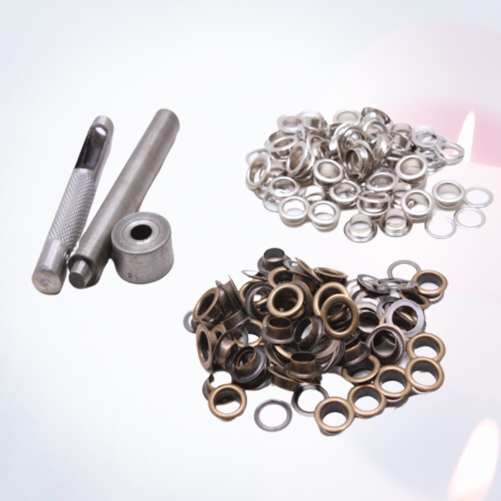 WHAMVOX 100 Set Eyelet Kit Grommet Fashion Tool Air Grommets with Tools ...