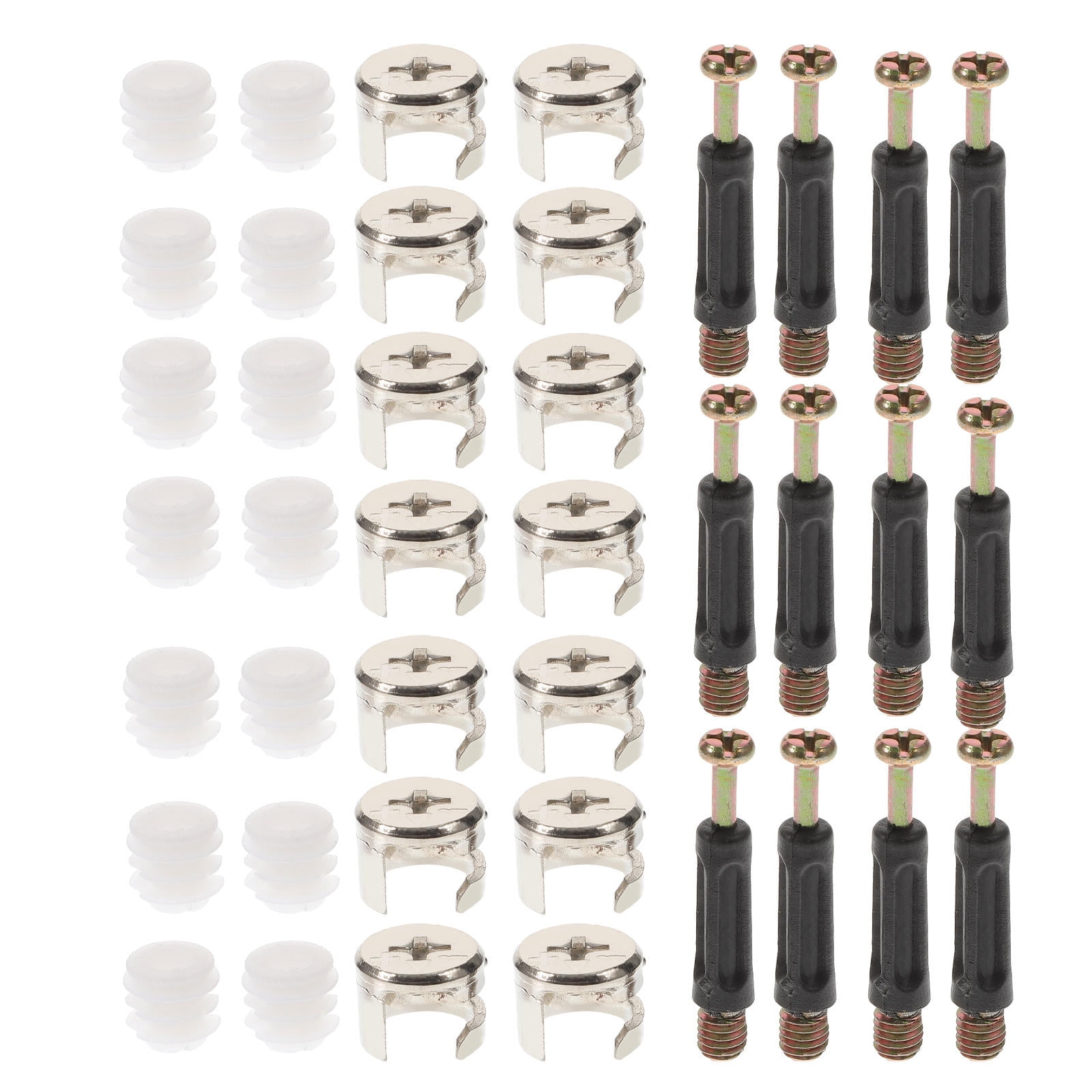 WHAMVOX 100 Sets Cabinets Connectors Cam Lock Dowel Spreads - Walmart.com