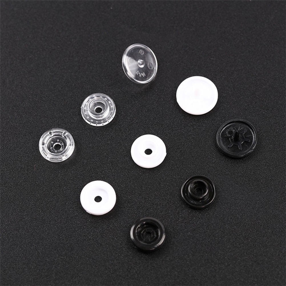 WHAMVOX 100 Sets Fastener Clothing Plastic Button Buttons Infant Size 1 ...