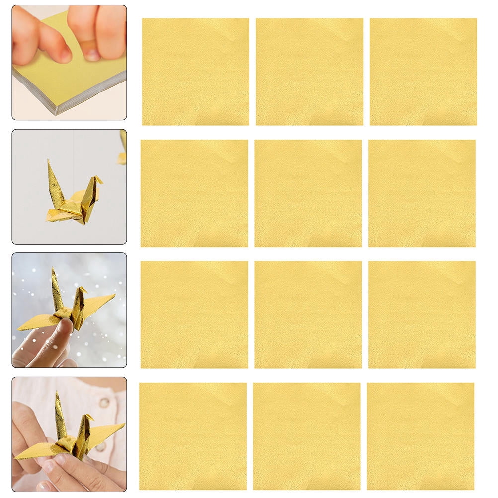 WHAMVOX 100 Sheets Single-sided Pearlescent Origami Shiny Paper Craft ...