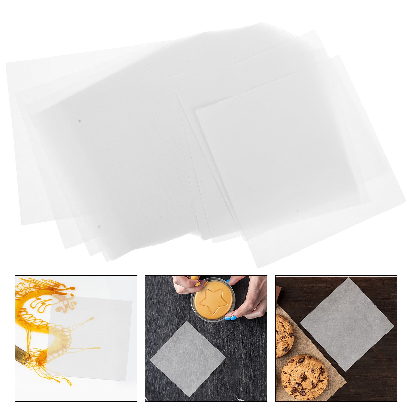 WHAMVOX 100 Sheets Sugar Pancake Paper Treat Liners Making Cakes with ...