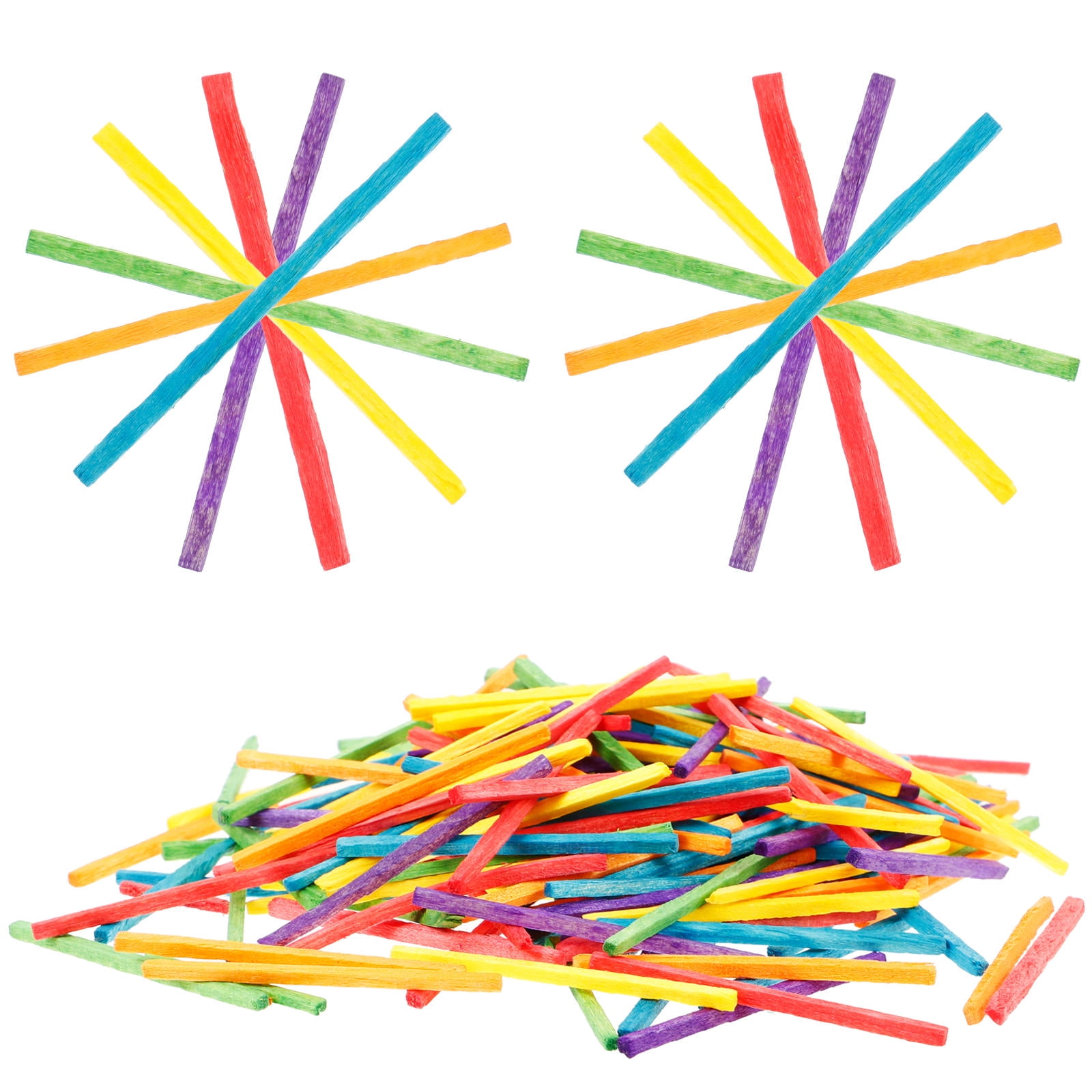 WHAMVOX 1000 Pcs Popsicle Stick Wooden Strips Birthday Party Crafts ...