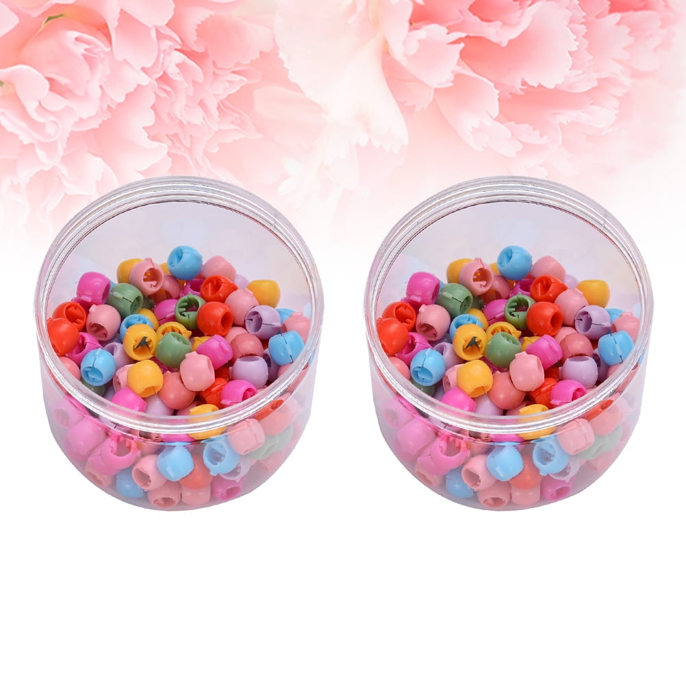 WHAMVOX 100PCS Assorted Color Round Hair Claw Clips Plastic Jaw Clips ...