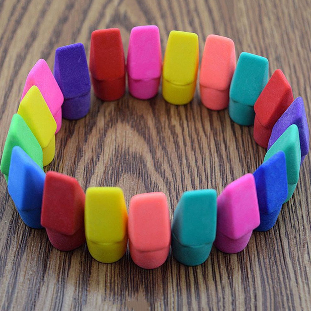 WHAMVOX 100PCS Colorful Erasers Set for Students and Artists Assorted ...