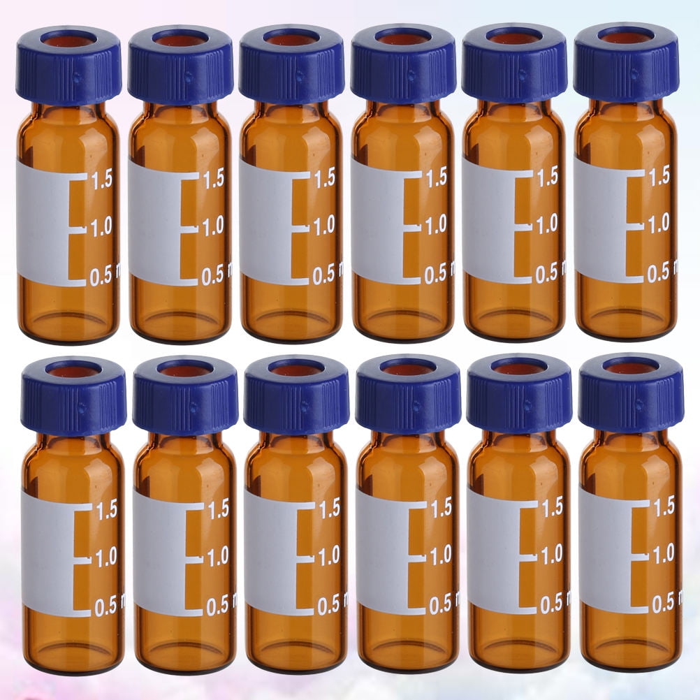 WHAMVOX 100PCS Liquid Sampling Vials Sample Glass Bottles Amber Storage ...