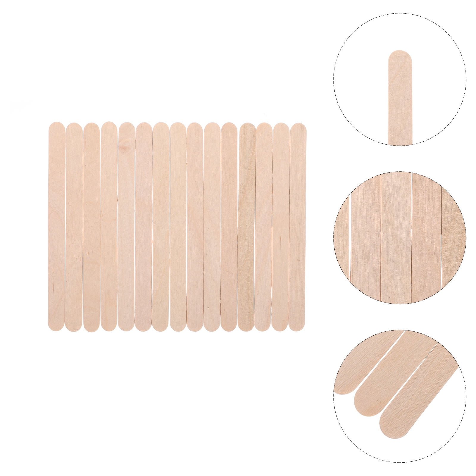 WHAMVOX 100Pack Reusable Lollipop Sticks Beige for Ice Cream Stick and ...