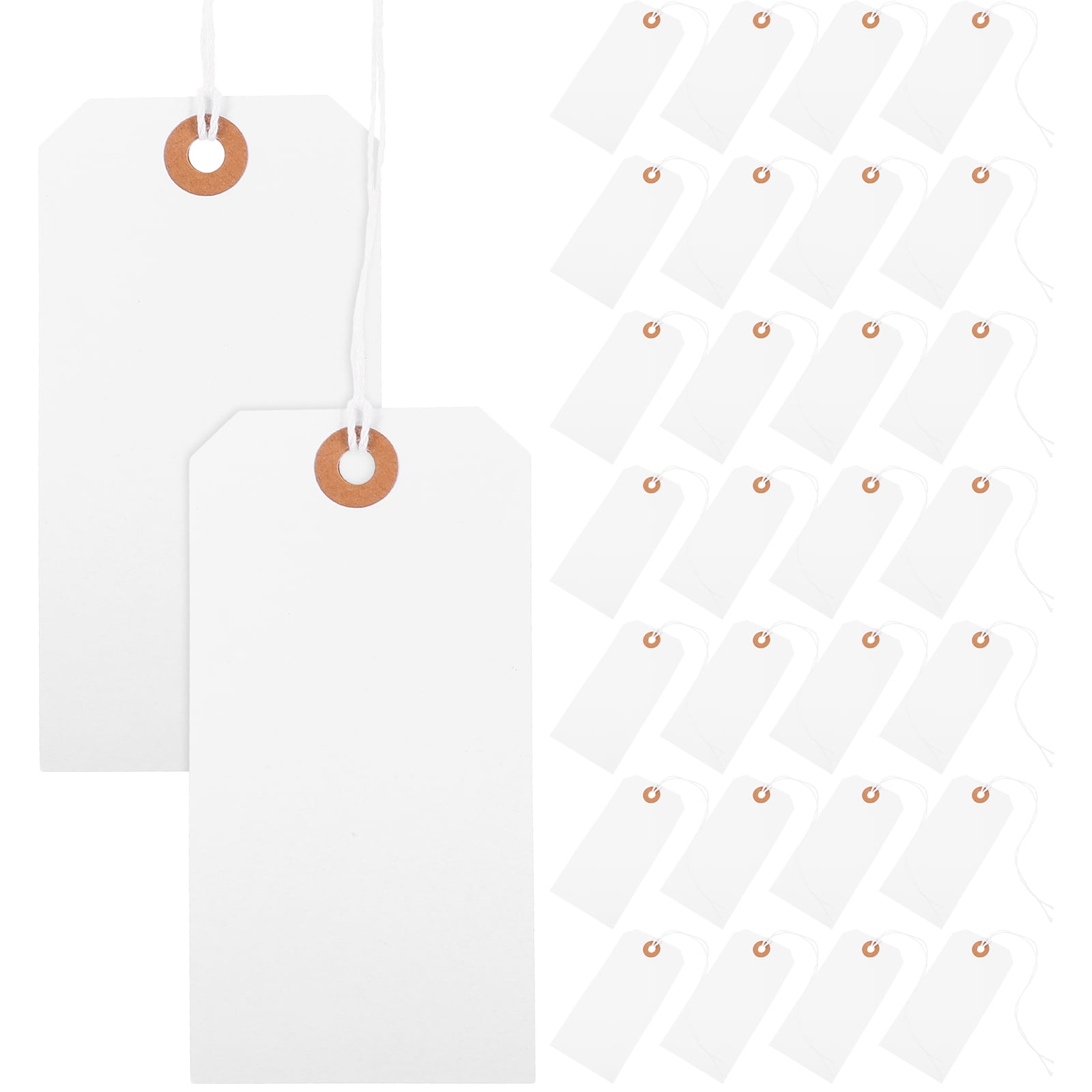 FESTFENDS White Blank Tags Paperboard 100Pcs 4.76X2.36X0.04In - Walmart.com