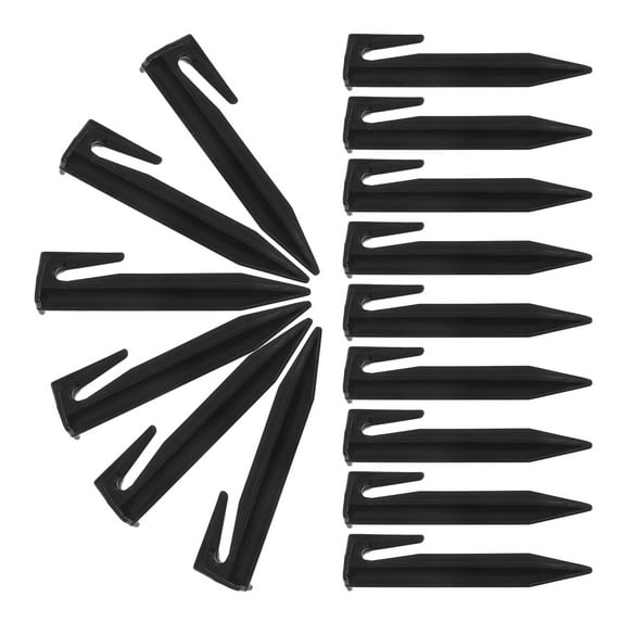 WHAMVOX 100Pcs Plastic Garden Stakes Tent Peg Shape for Securing Heavy ...