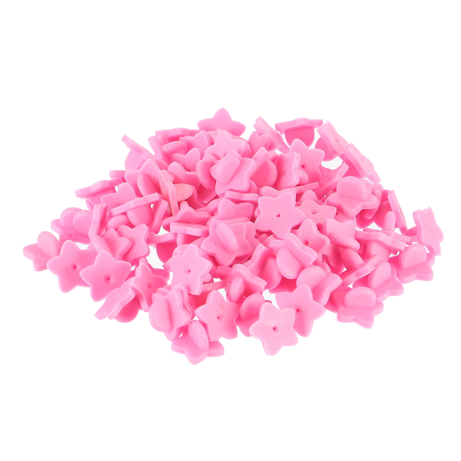 WHAMVOX 100Pcs Star Pin Back for Badges and Crafts Pink Color Easy to ...