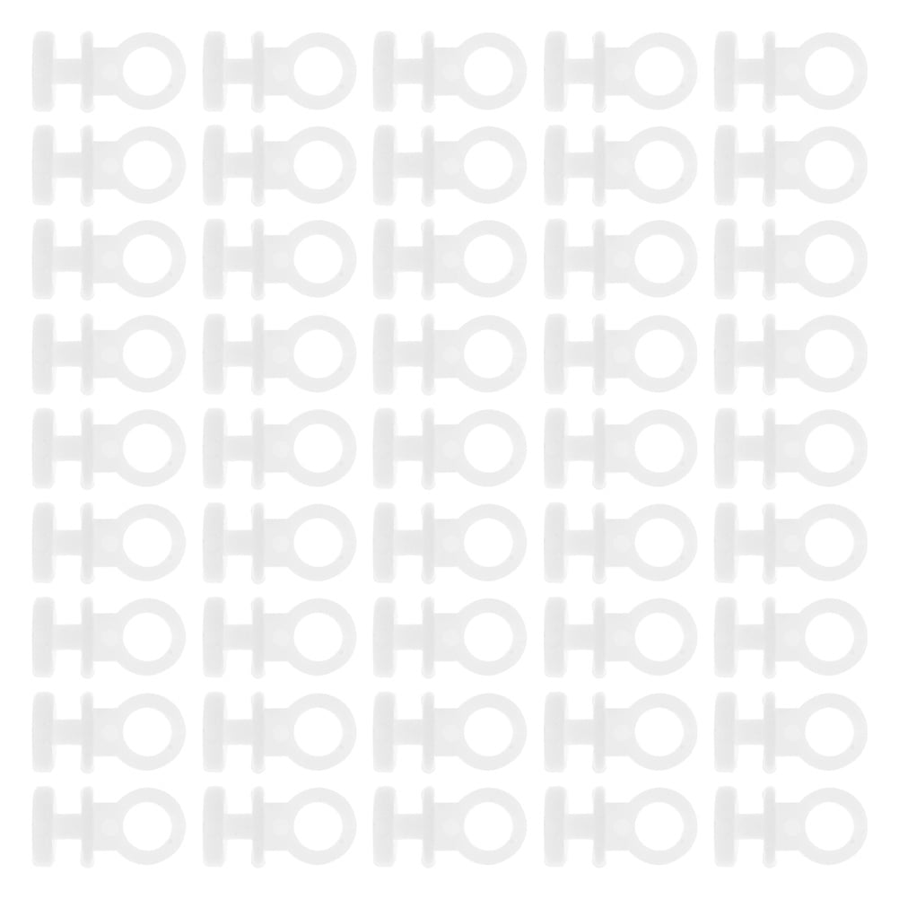 WHAMVOX 100Pcs White Plastic Oval Curtain Track Rollers for Silent ...