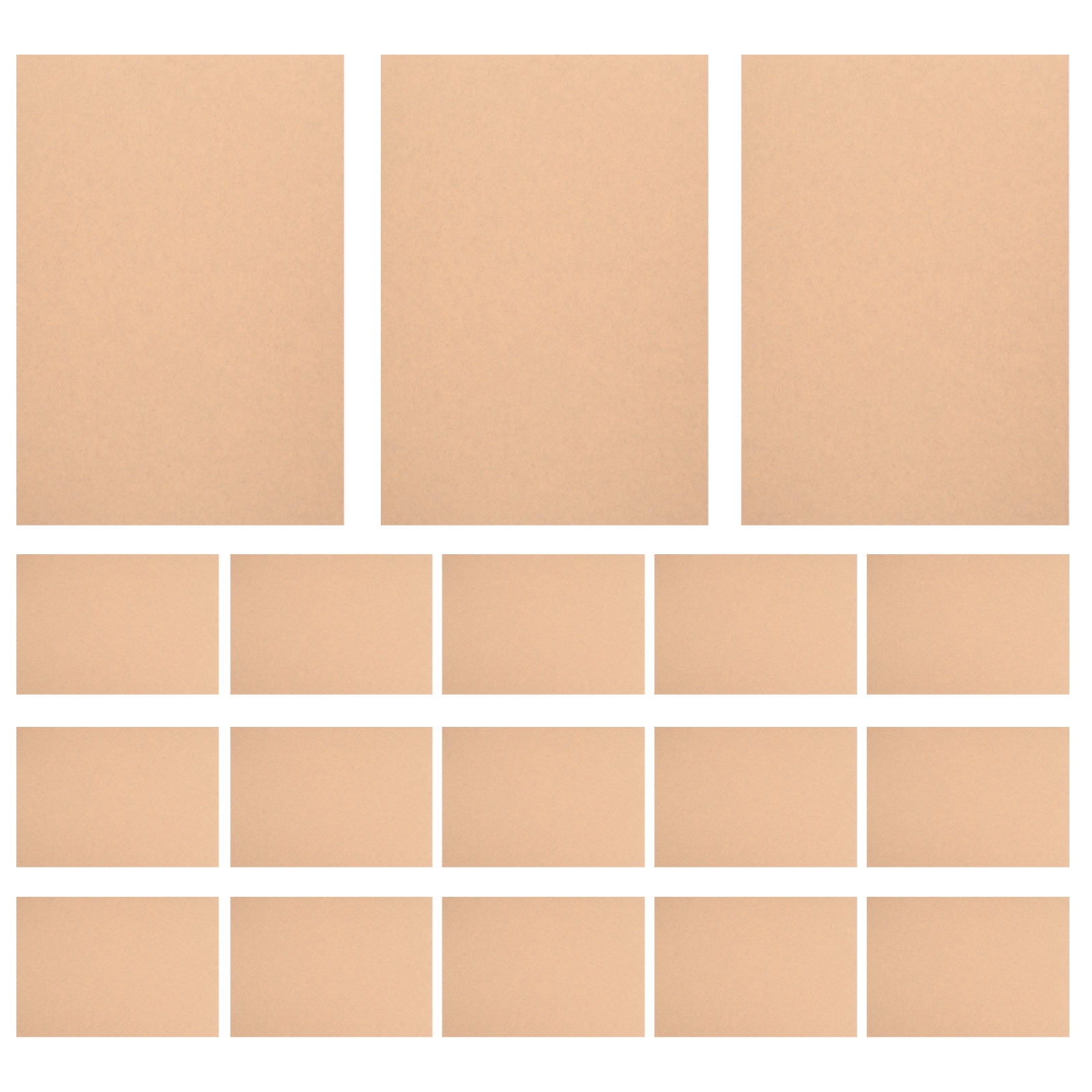 WHAMVOX 100Sheet Kraft Paper Label Sheets A4 Size Printable Sticker ...