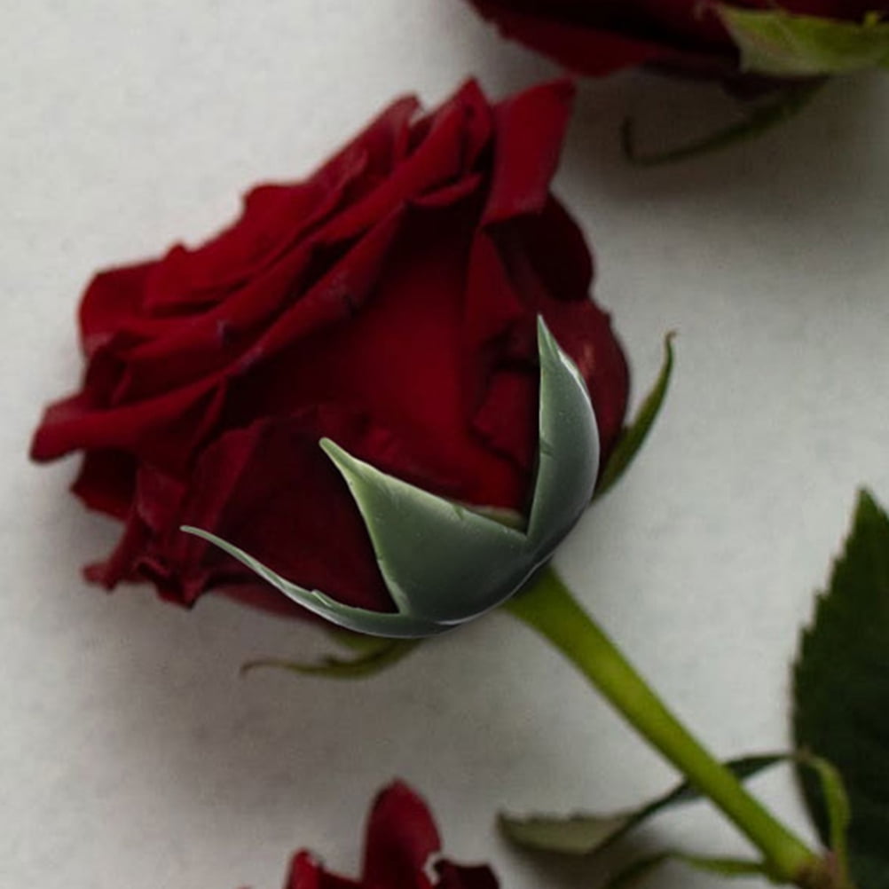 WHAMVOX 100pcs Artificial Flower Sepals For Diy Rose Craft Realistic ...