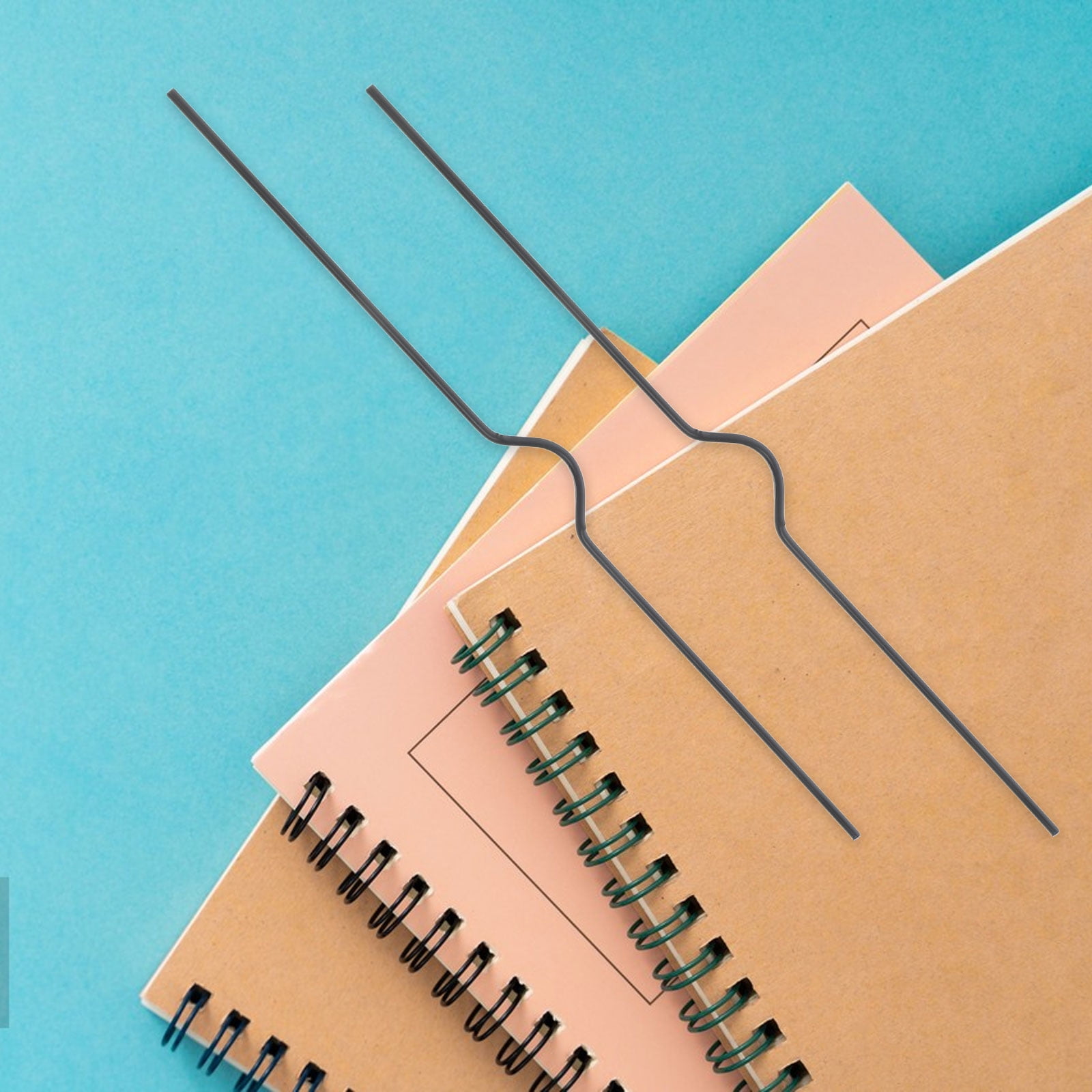 WHAMVOX 100pcs Calendar Binder Hanger Double Coil Binding Hooks Hanging ...