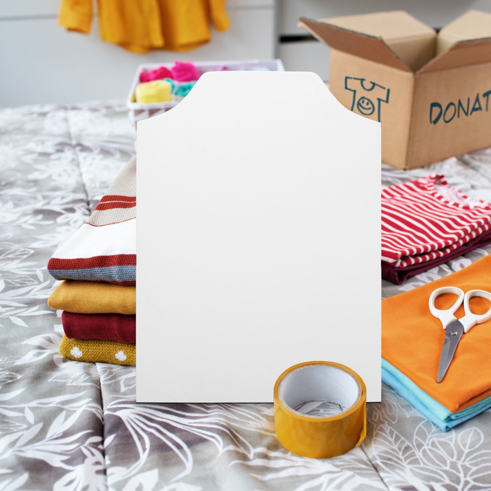 WHAMVOX 100pcs Cardboard Shirt Inserts Folding Forms White Cardboard ...