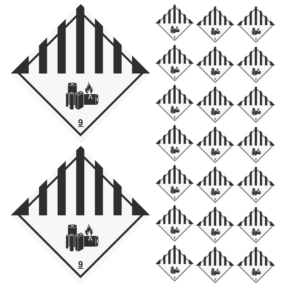 WHAMVOX 100pcs Class Hazardous Material Adhesive Labels Warning ...