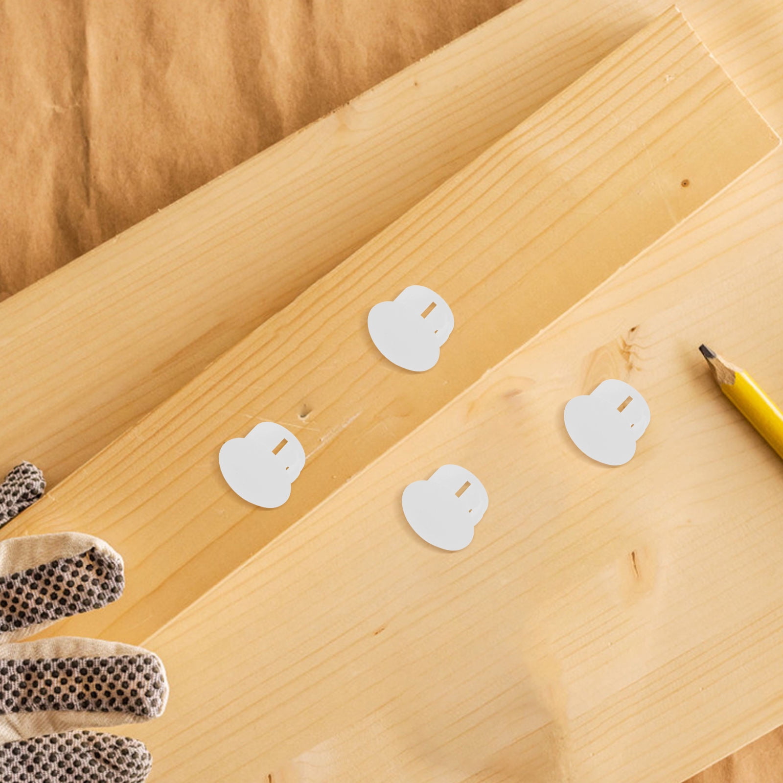 WHAMVOX 100pcs Multi-Use Plastic Hole Cover Round Plug For Furniture ...