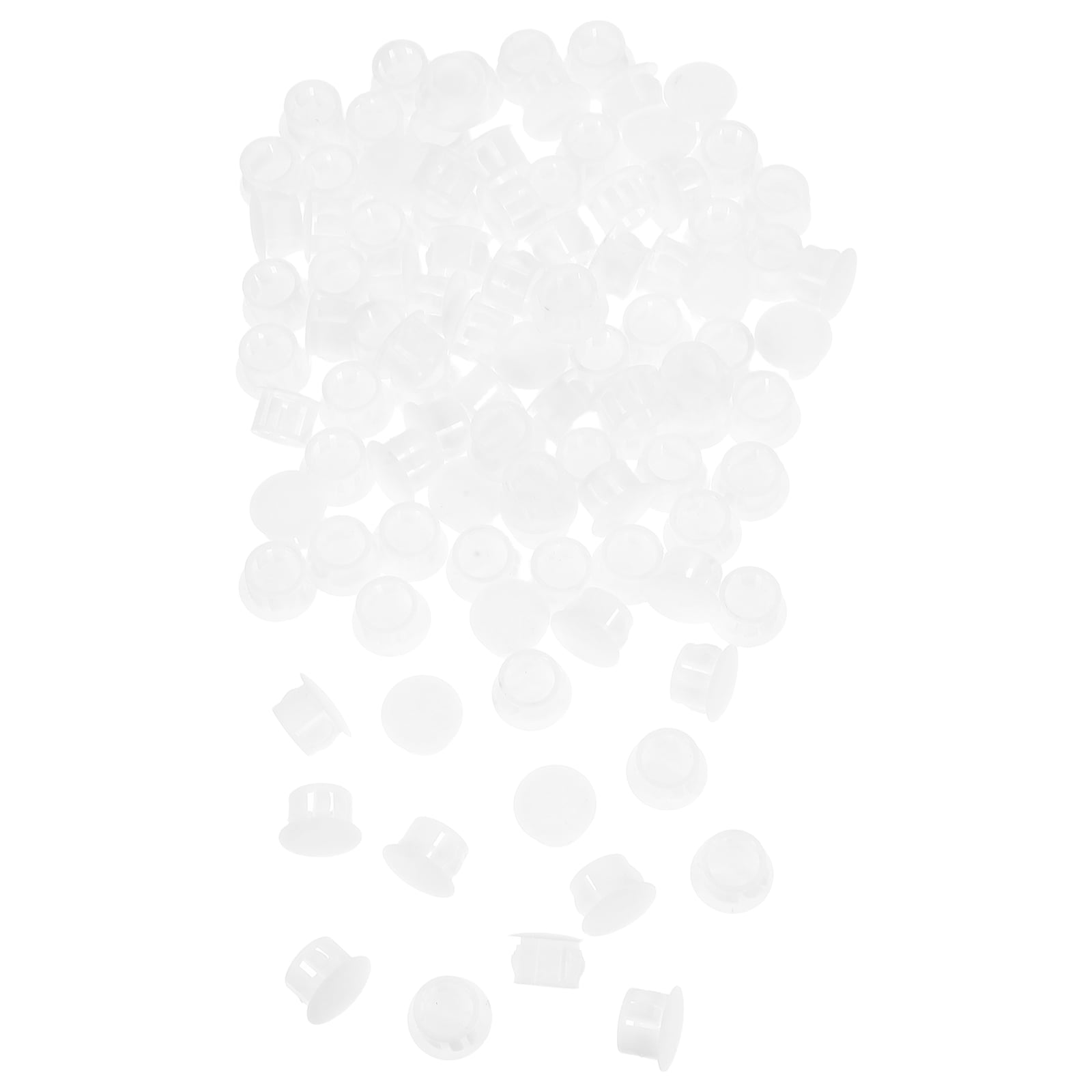 WHAMVOX 100pcs Plastic Hole Plugs White Screw Caps Covers Plastic Hole ...