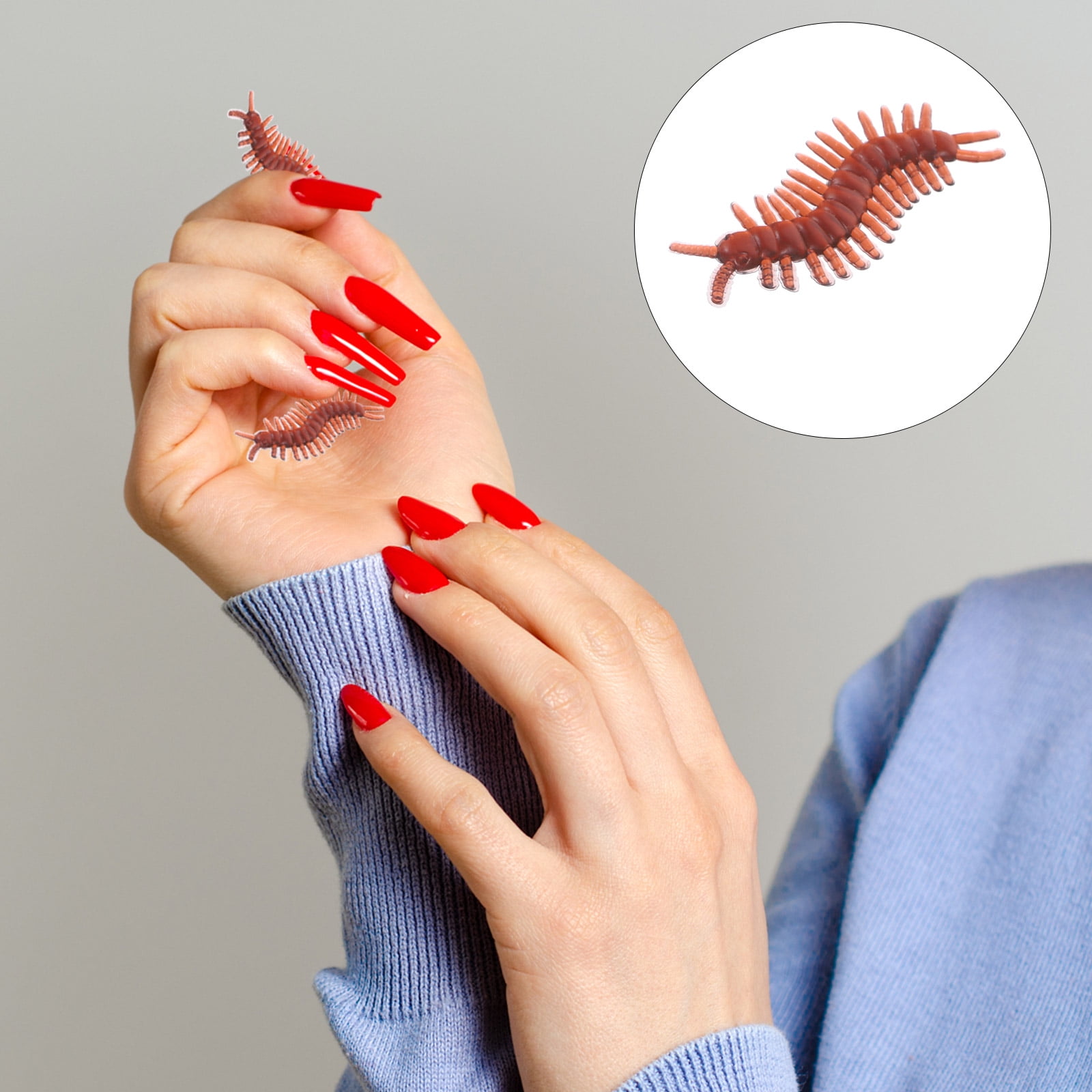 WHAMVOX 100pcs Realistic Fake Centipede Toy Soft Centipede Figure ...