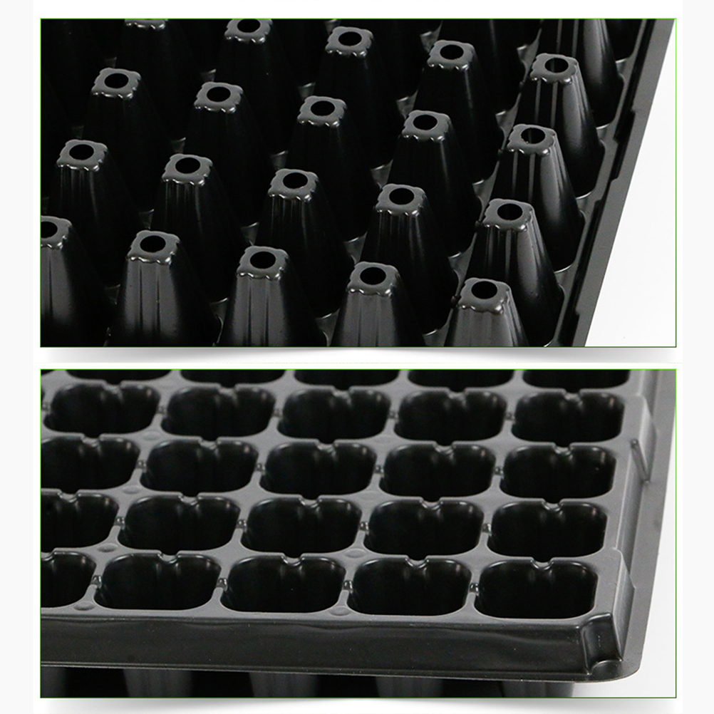 WHAMVOX 105 Cell Black Plastic Sprouter Tray for Home Gardening and Planting with Drainage Holes ...