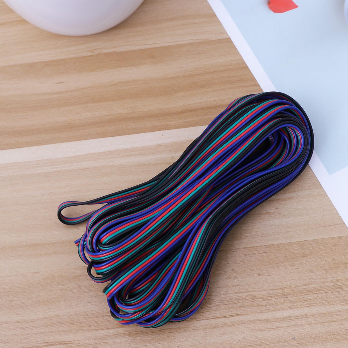 WHAMVOX 10M Durable LED Weld-free Connection Line for RGB Strip Lamp ...