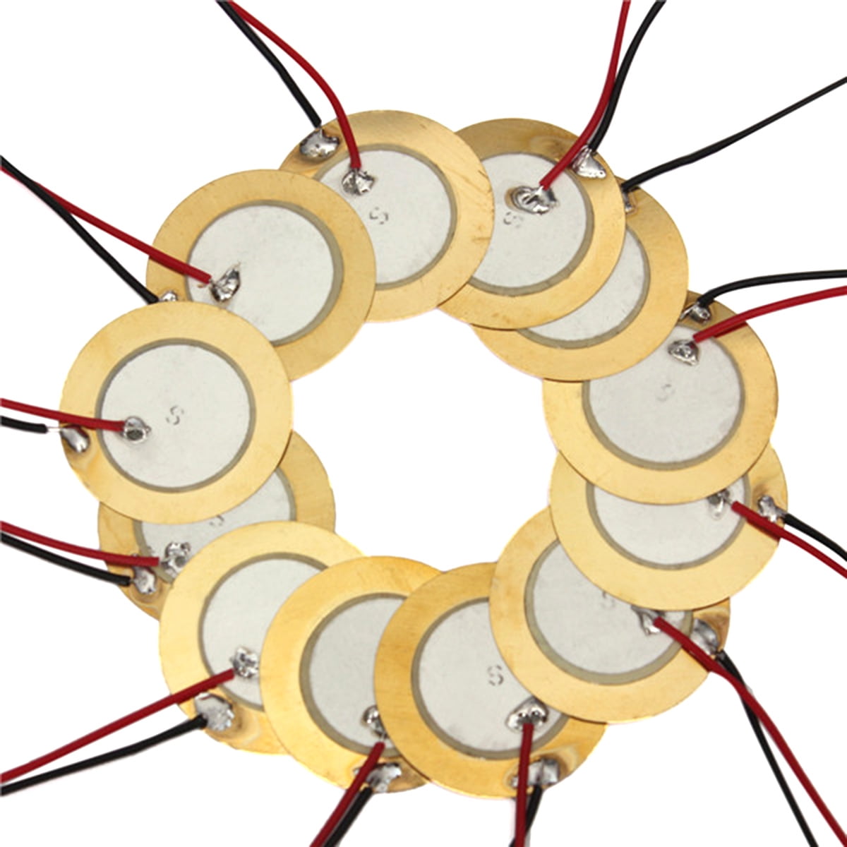 WHAMVOX 10PCS 27mm Piezo Disc Diaphragm Elements Thicken Copper Sheet ...