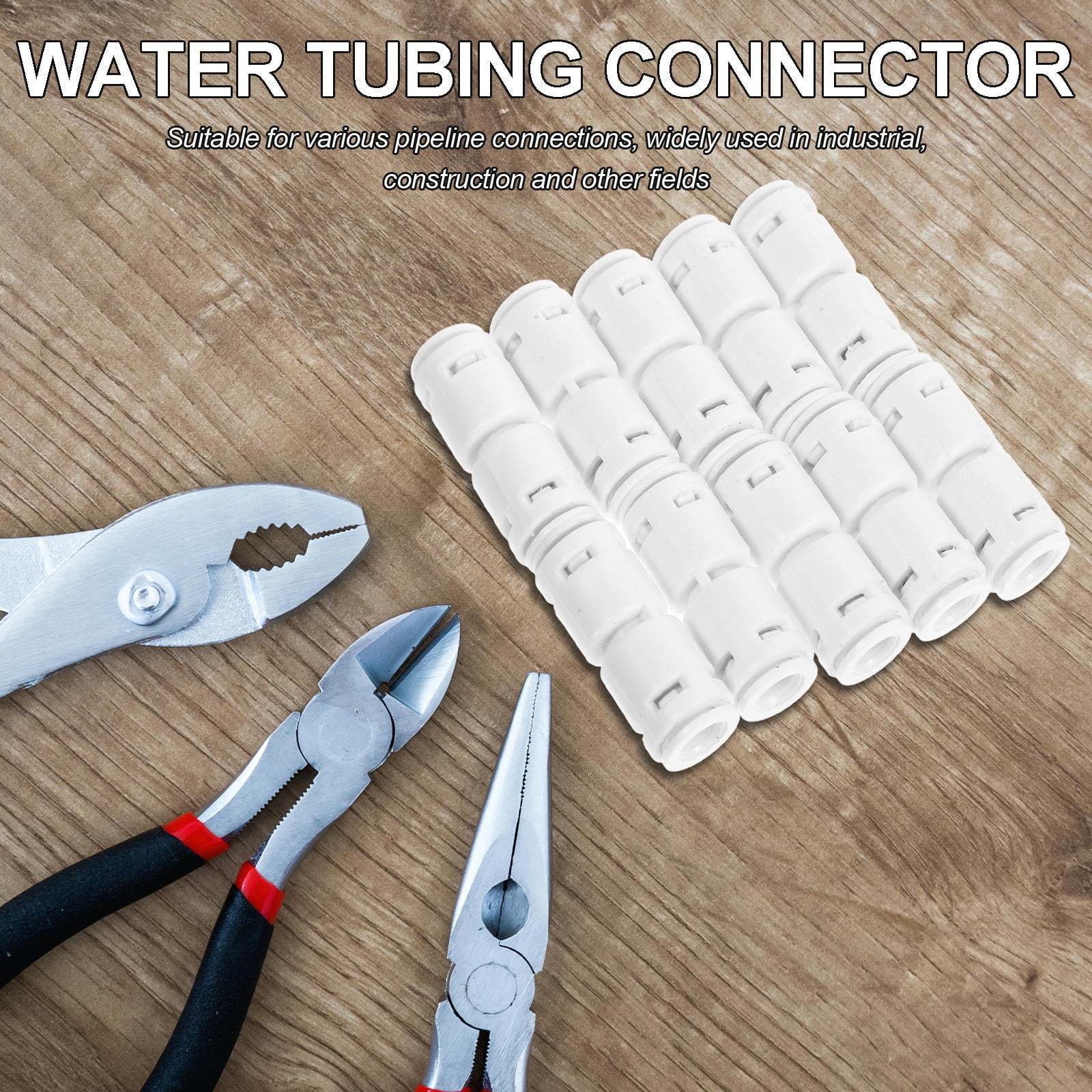 WHAMVOX 10Pack Straight Union Couplers for Industrial Plastic Push To Connect Couplers - Walmart.com