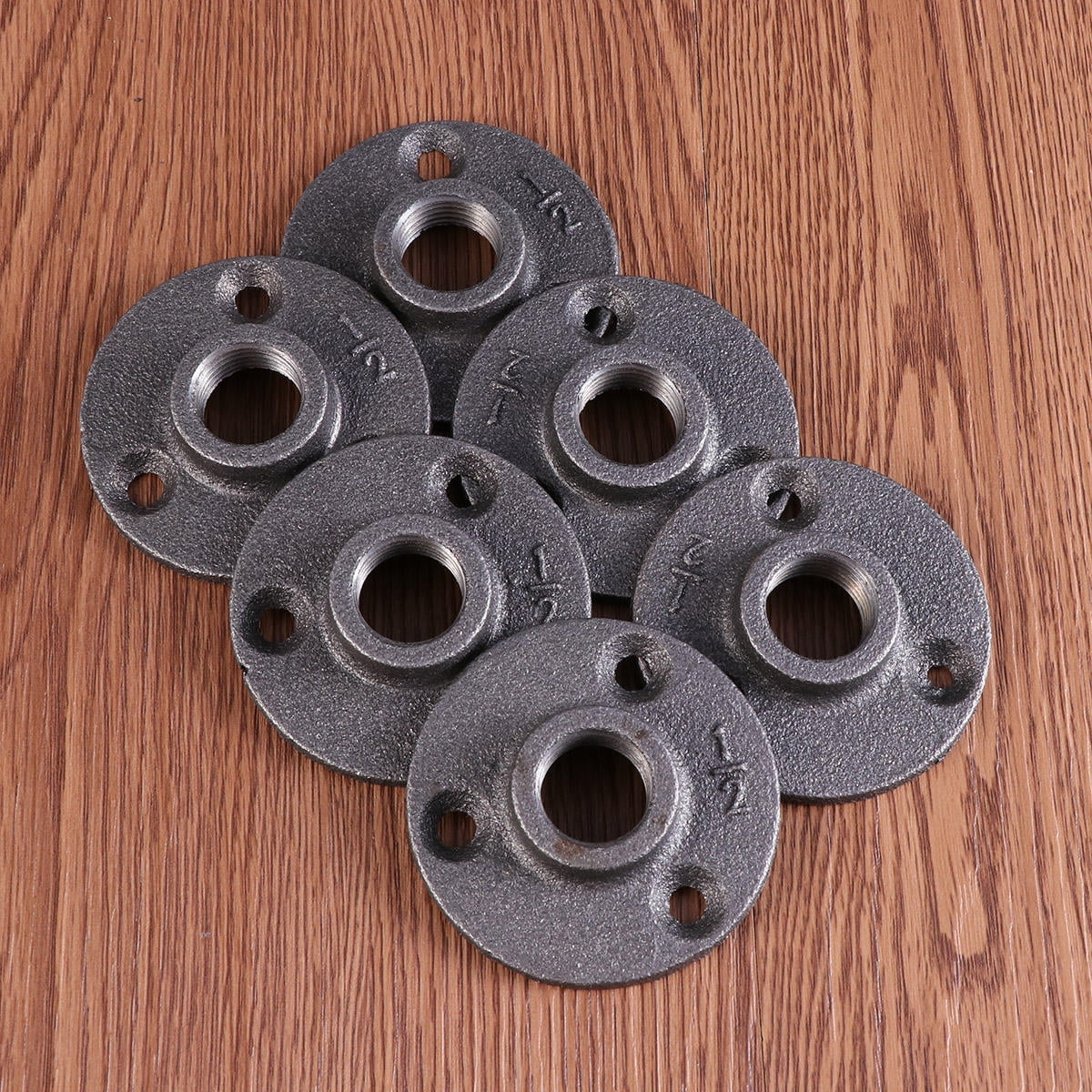 WHAMVOX 10Pcs 20mm Malleable Threaded Floor Flange Iron Fittings Wall ...