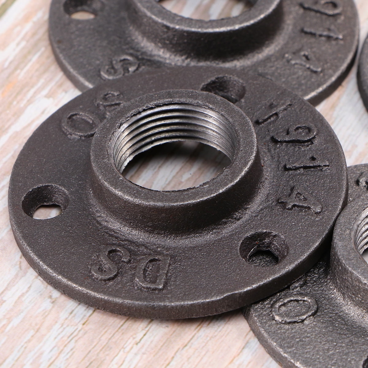 WHAMVOX 10Pcs 3/4 Inch Malleable Threaded Floor Flange Iron Fittings ...