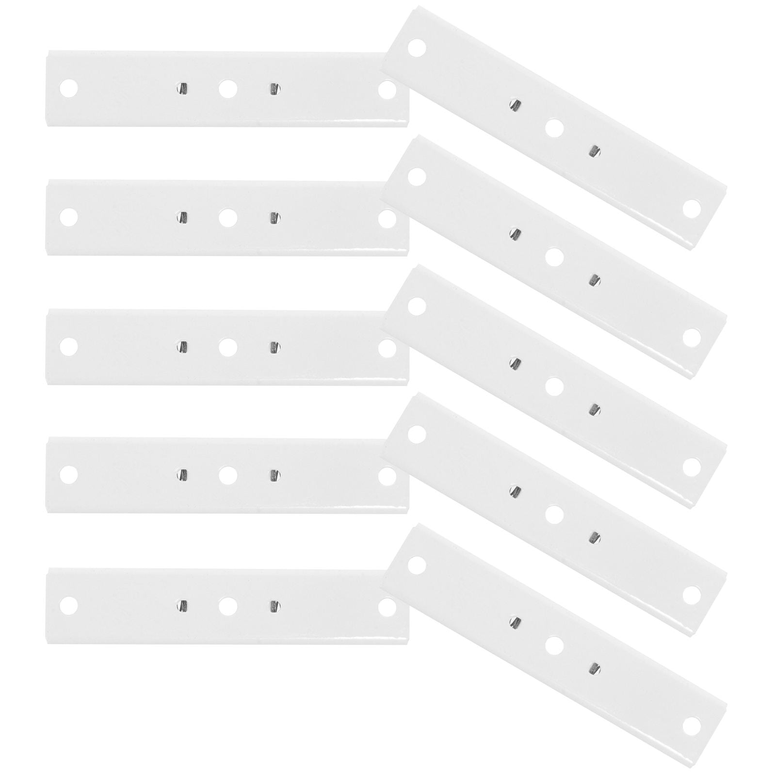 WHAMVOX 10Pcs Curtain Track Bracket White Iron Rectangular for Ceiling ...