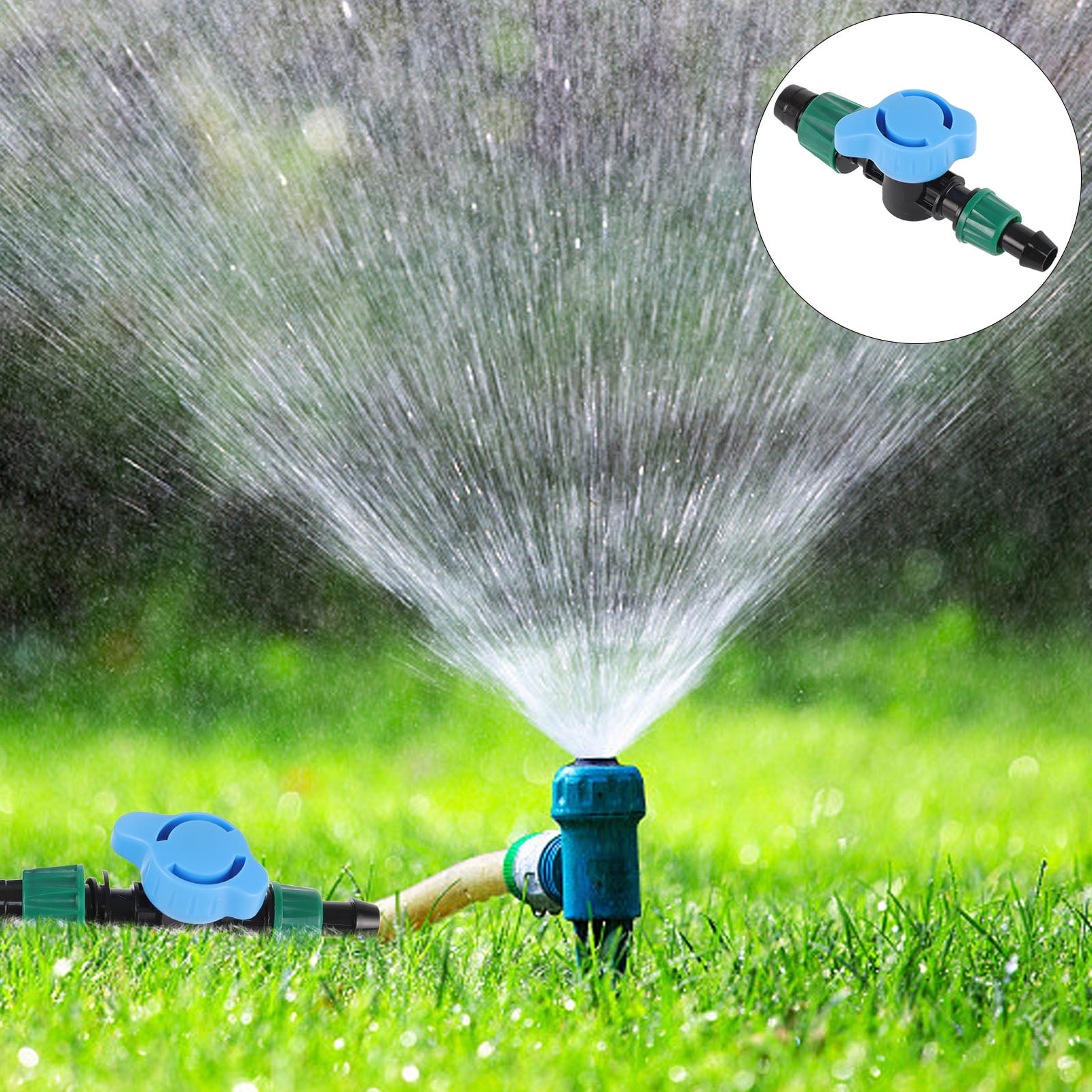 WHAMVOX 10Pcs Double Lock Cap Valves for Irrigation System PE Material ...