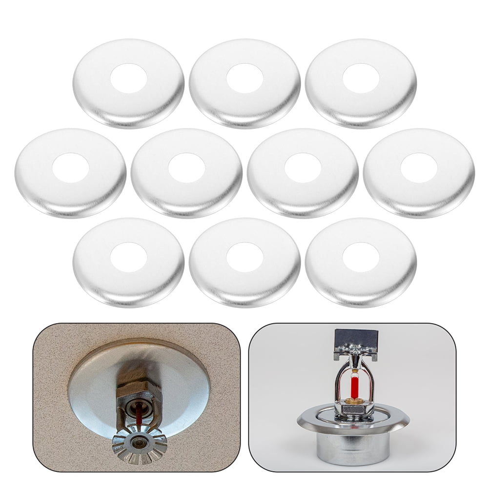 WHAMVOX 10Pcs Durable Wall Split Flange Cover for Fire Sprinkler Head ...