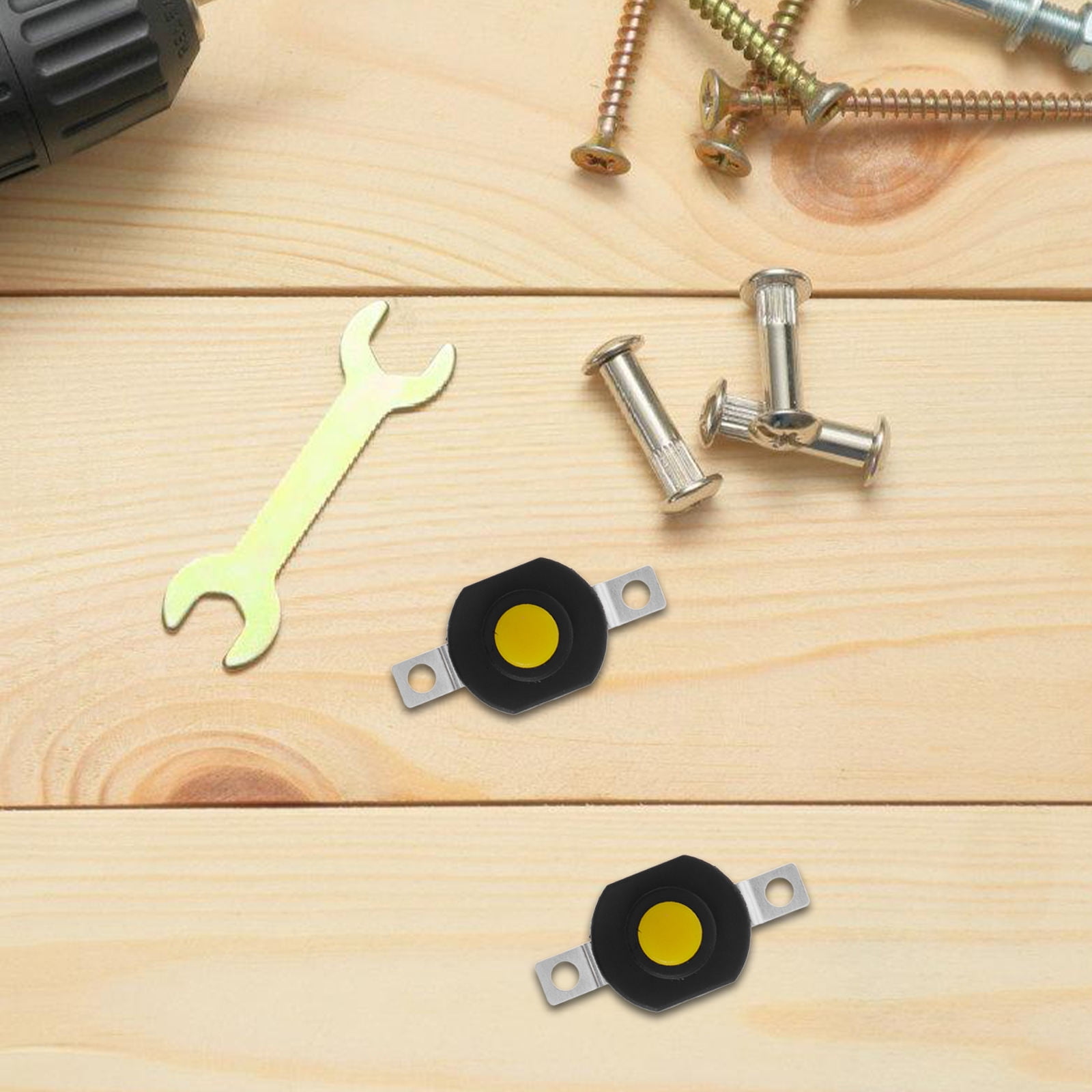 WHAMVOX 10Pcs Mini Self-Lock Push Button Switch Micro Black Latching Power Switch Replacement ...