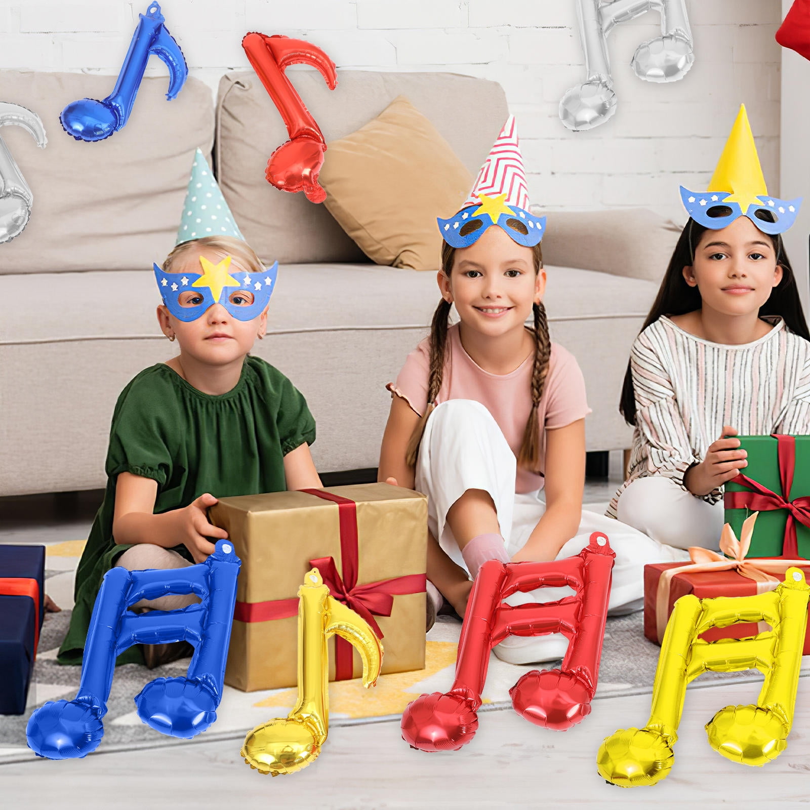 WHAMVOX 10Pcs Music Note Foil Mylar Balloons Music Themed Balloons ...