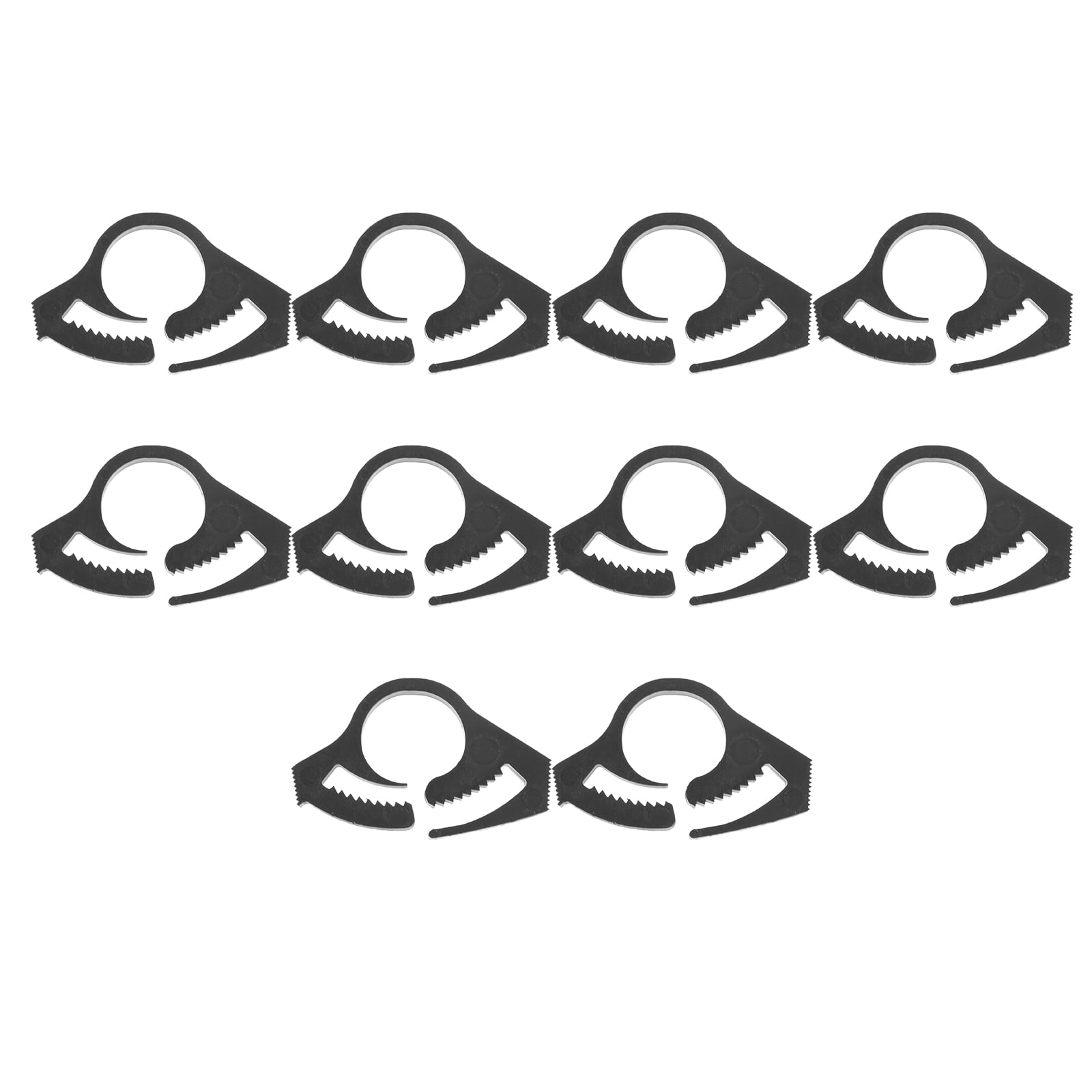 WHAMVOX 10Pcs Nylon Ratcheting Hose Clamps Adjustable Double Teeth Grip ...