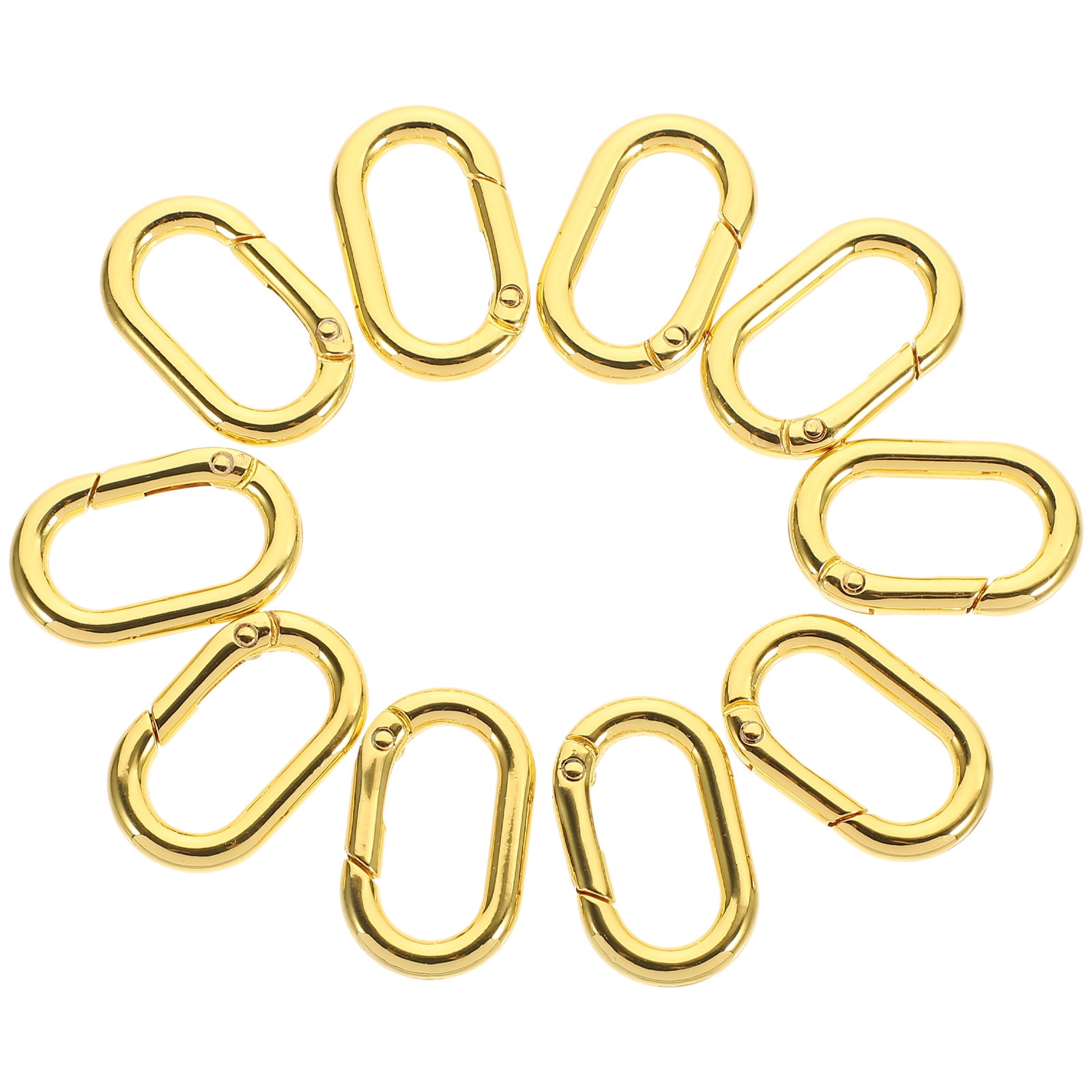 WHAMVOX 10Pcs Oval Spring Clasps Heavy Duty Metal Spring Clasp ...
