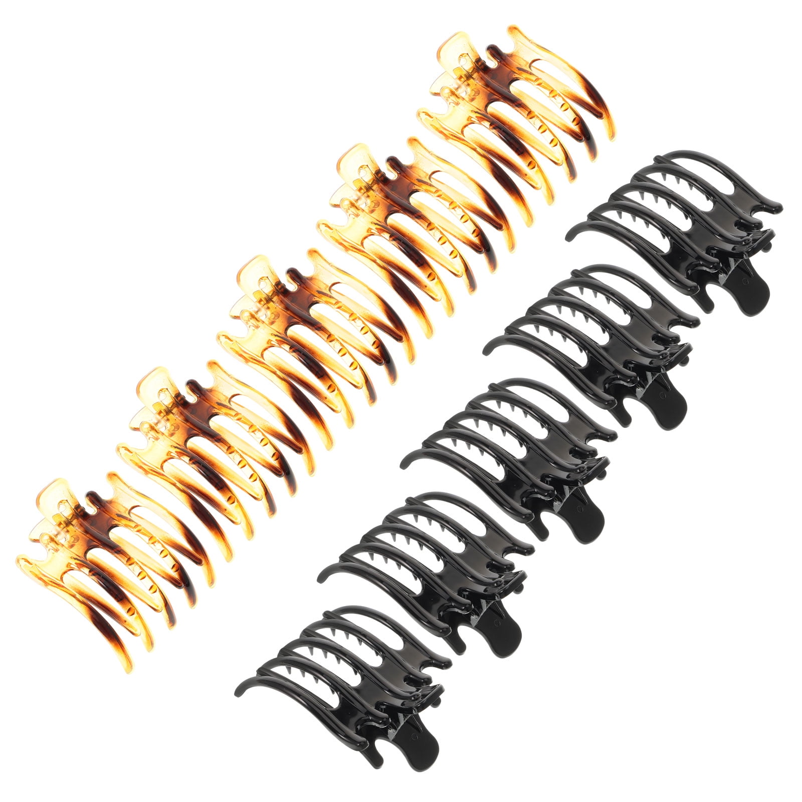 WHAMVOX 10Pcs Plastic hair claw clips Assorted Color for Women Simple ...