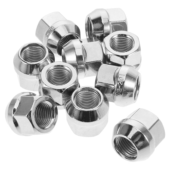 WHAMVOX 10Pcs Silver Acorn Spline Steel Chrome Lug Nut for Car Wheel ...