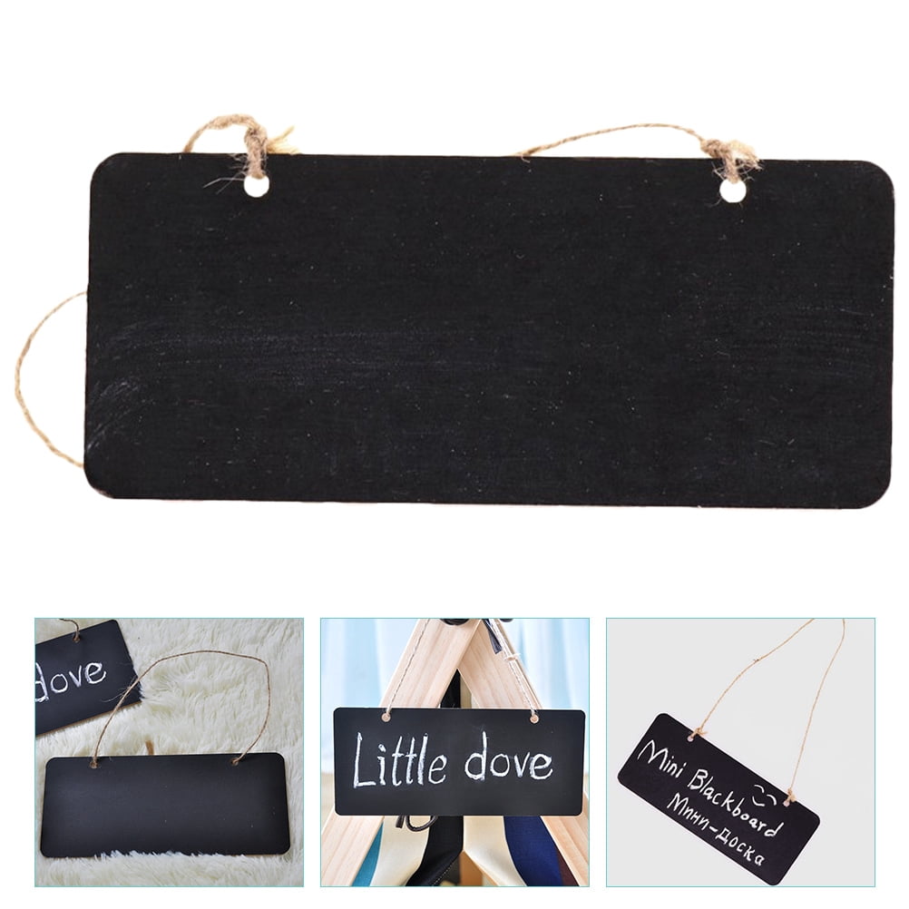 WHAMVOX 10Pcs Wooden Hanging Chalkboard Signs Memo Message Sign ...
