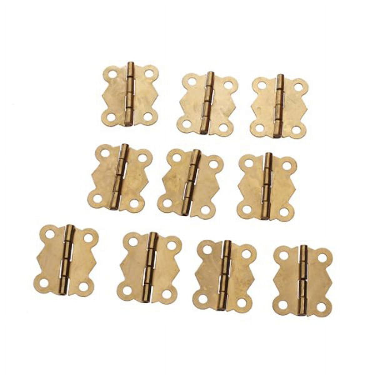 WHAMVOX 10pcs 1-inch Mini Iron Hinges Cabinet Drawer Door Butt Hinges ...