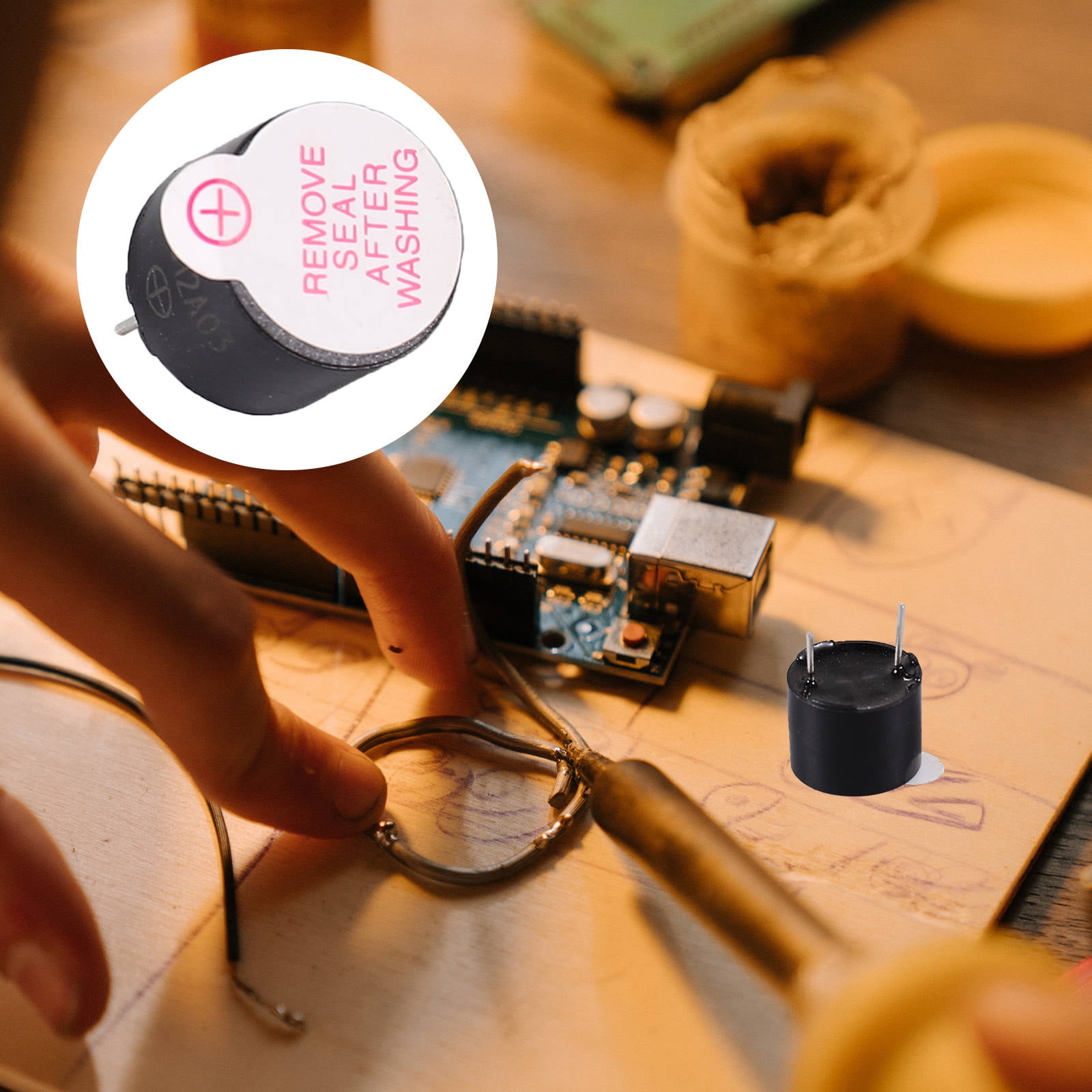 WHAMVOX 10pcs Active Buzzer Electric Buzzer Home Buzzer Alarm Sounders ...