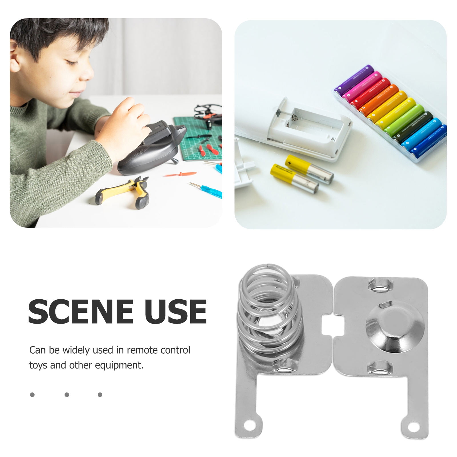 WHAMVOX 10pcs Battery Springs Featuring Positive To Negative Conversion ...