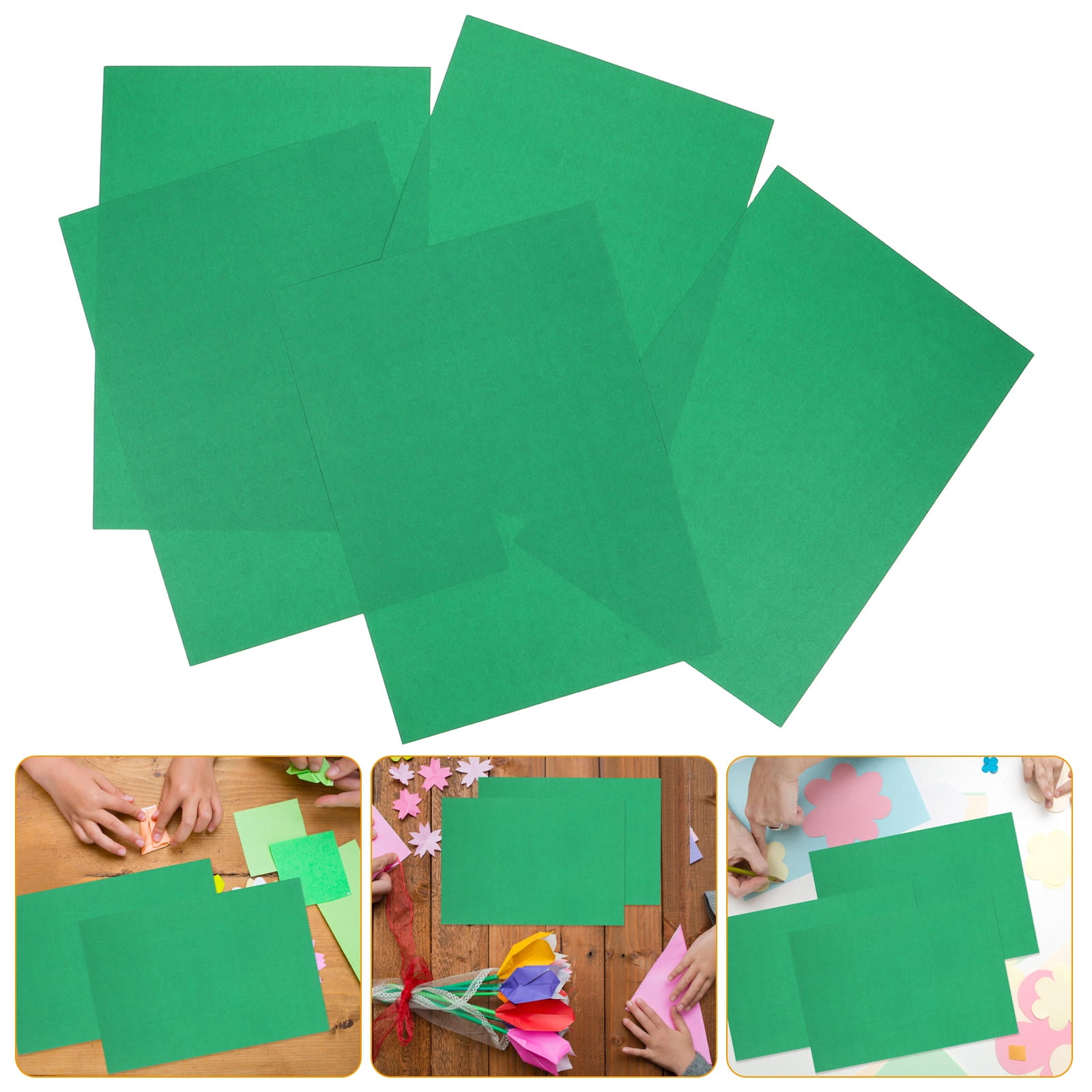 WHAMVOX 10pcs Colored Lightweight Construction Paper Dark Green ...
