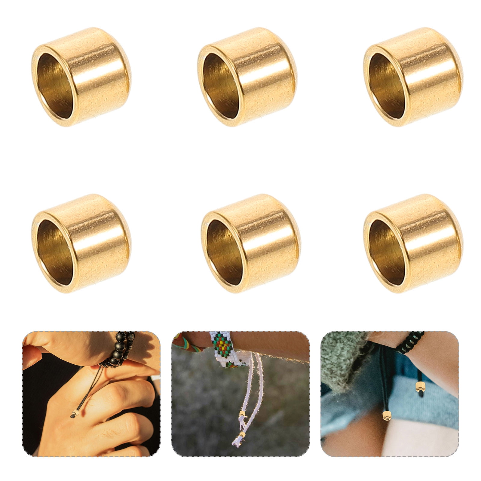 SEWCHICS Rope End Stopper Cord Stopper End Tip Caps Golden Stainless ...