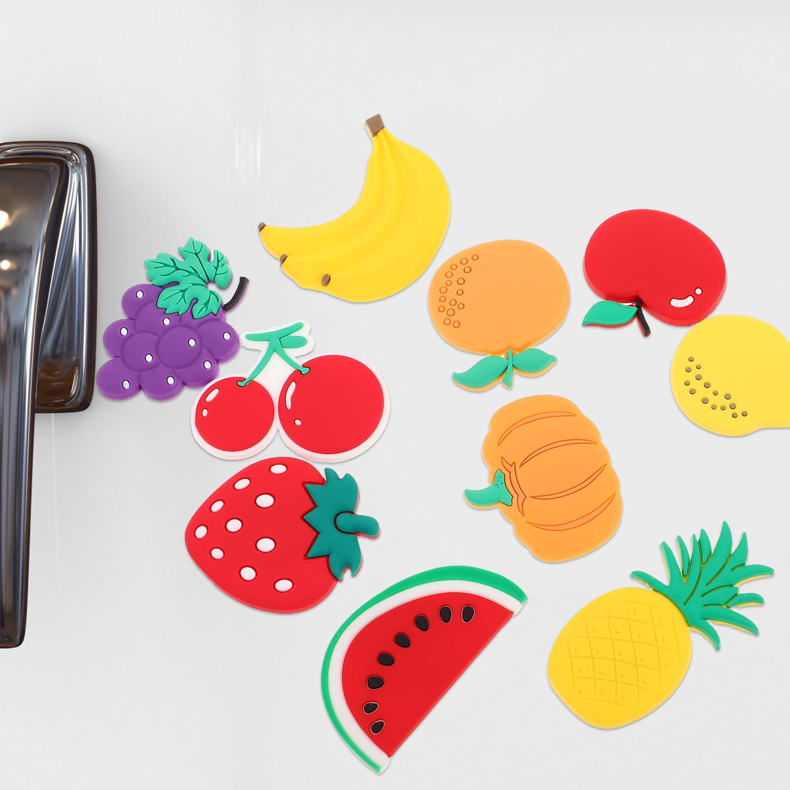 WHAMVOX 10pcs Creative Soft Rubber Fruit Magnets for Refrigerator Cute ...
