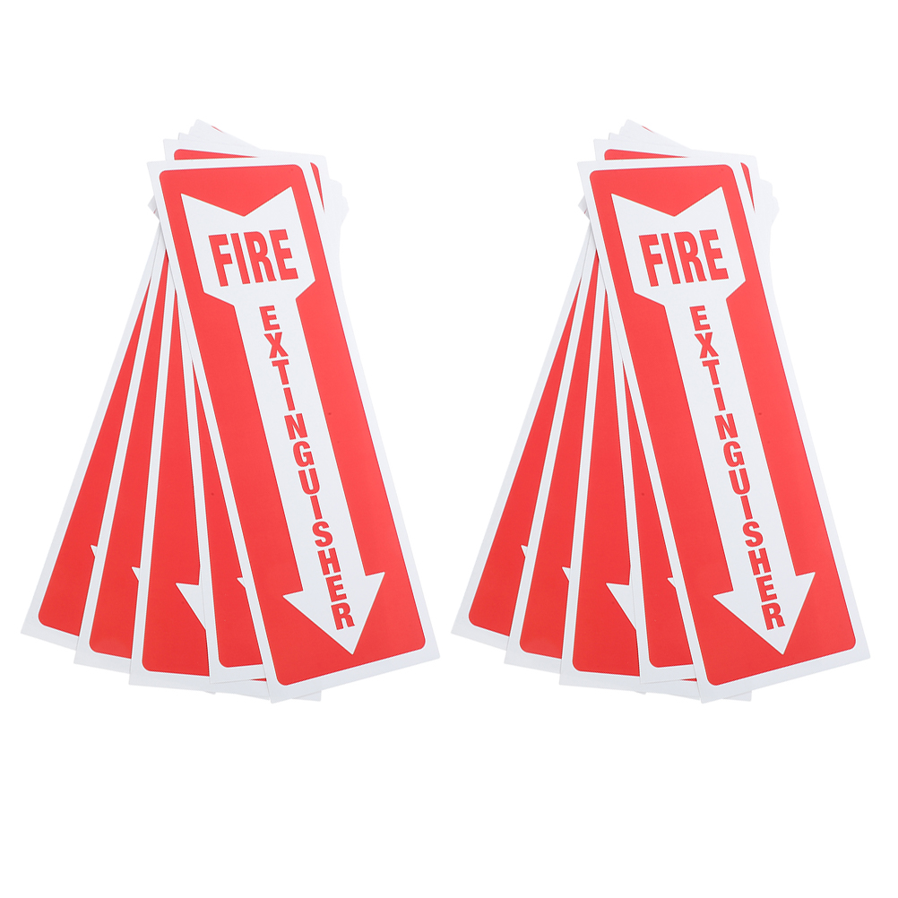 WHAMVOX 10pcs Fire Extinguisher Sign Labels Self Adhesive Fire ...