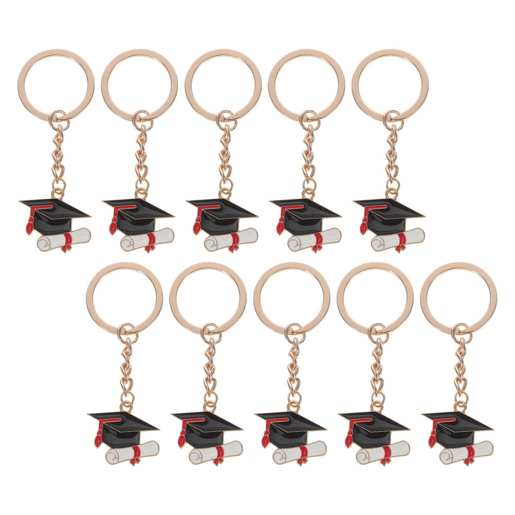 WHAMVOX 10pcs Graduation Cap Keychain Congrats Grad Keychains Class Of ...