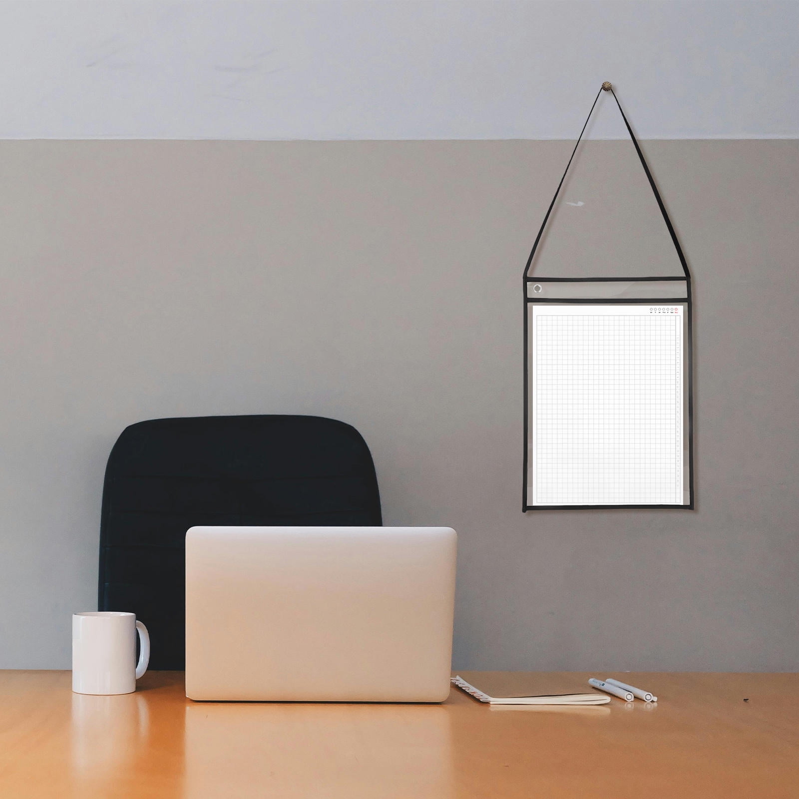 WHAMVOX 10pcs Hanging Job Ticket Holders Clear Plastic Sleeves Heavy ...